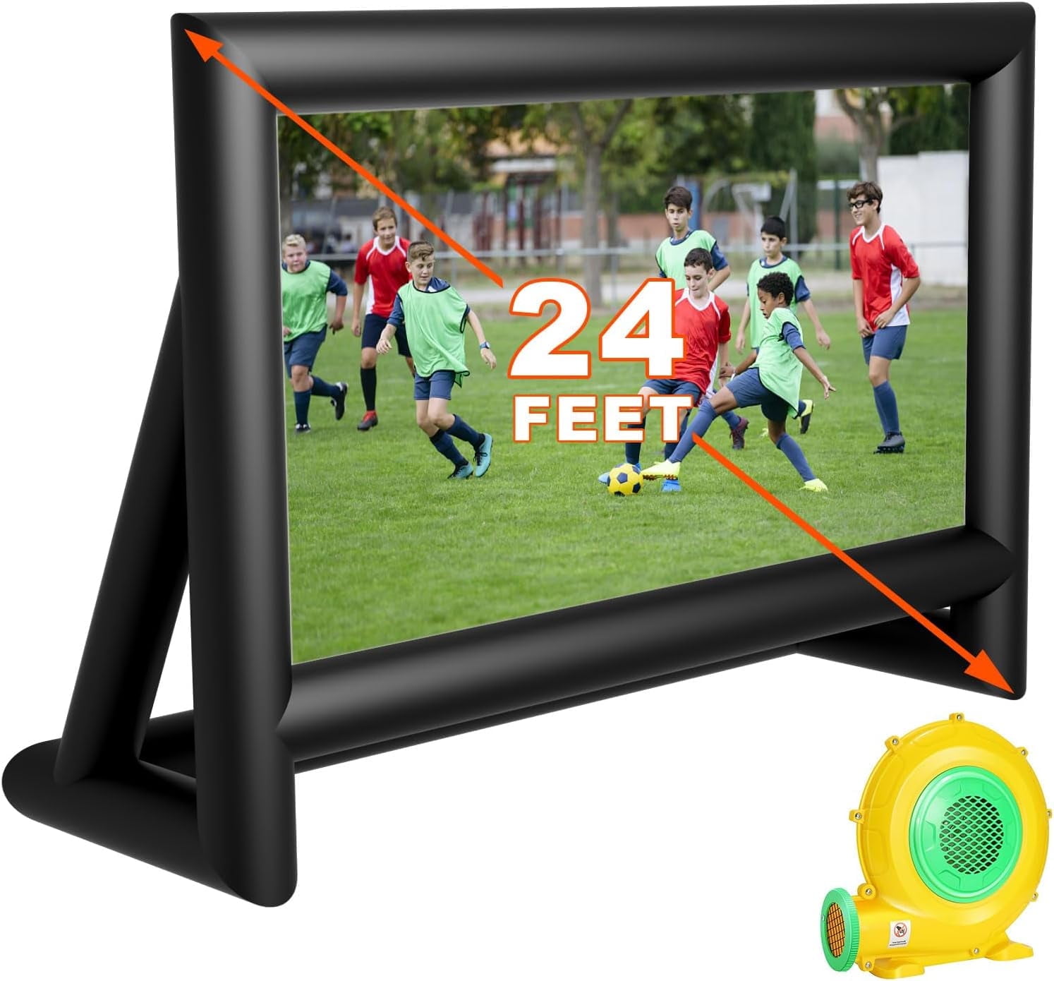 Inflatable Projector Screen 24FT, Blow Up Projection Screen with Air ...