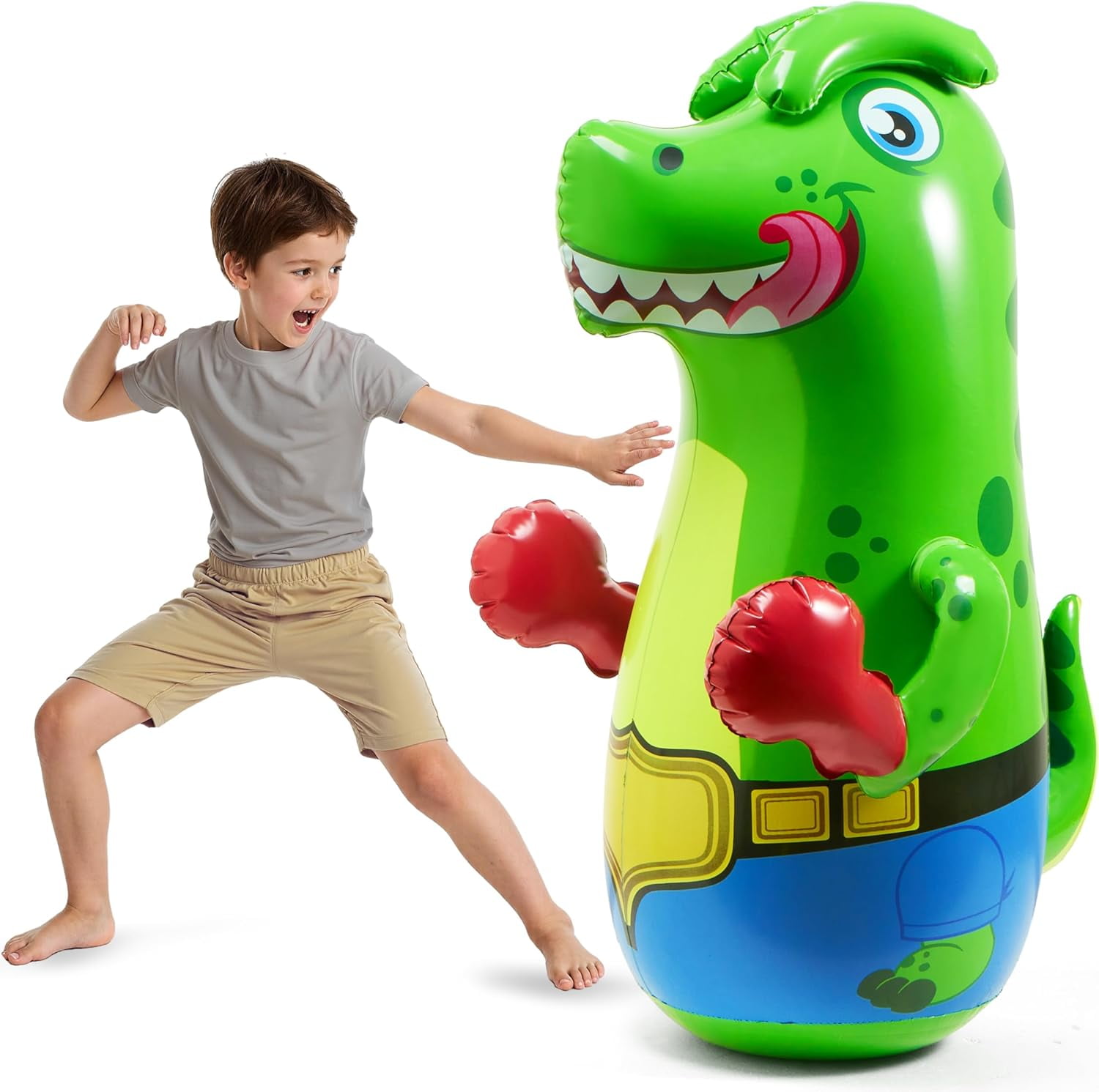 Inflatable Punching Bag for Kids 47 Inches, Toddler Blow up Punching ...