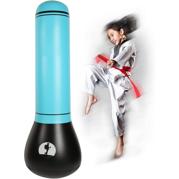 Inflatable Punching Bag for Kids Boxing Set for Practicing Karate ...