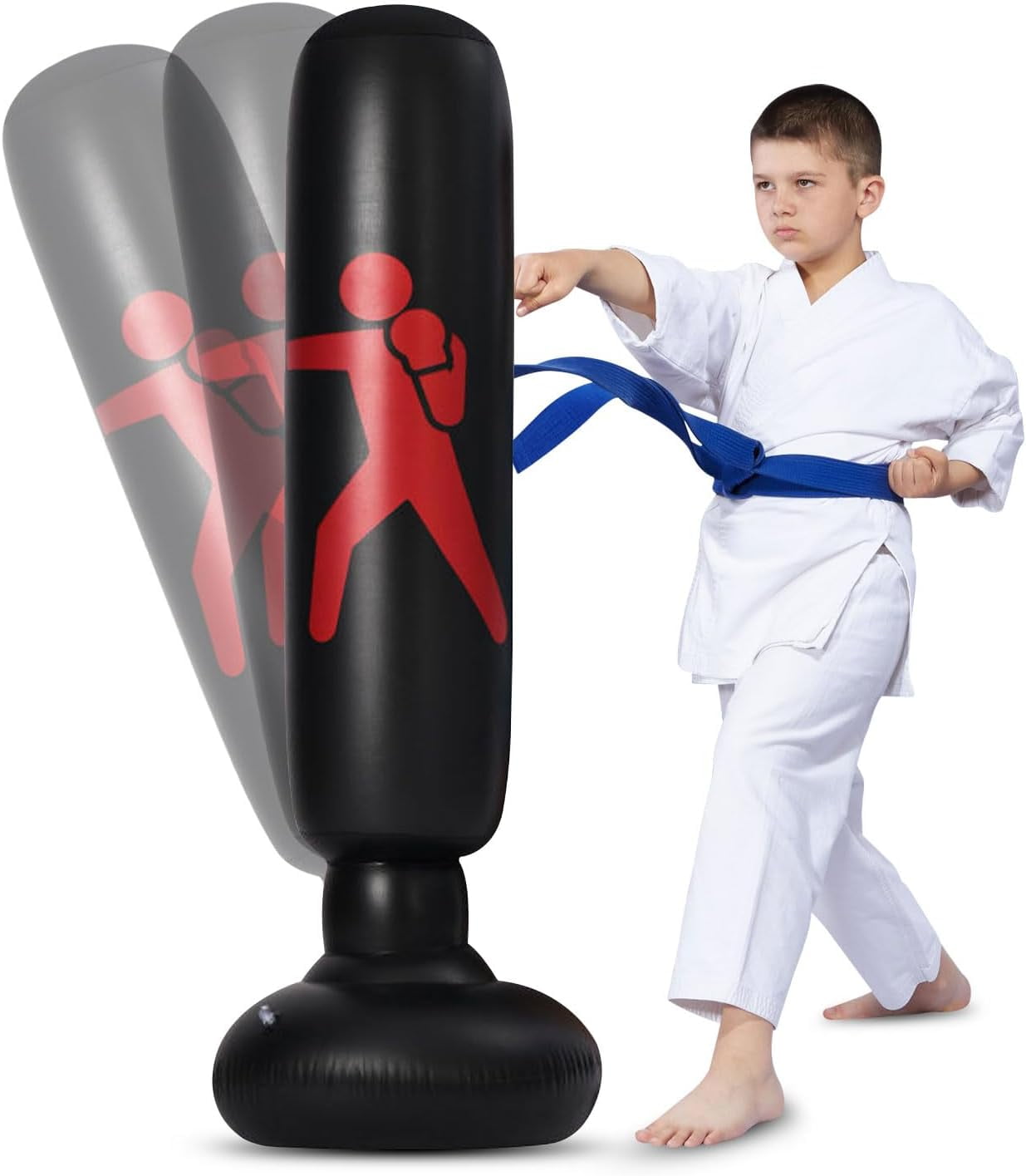 Inflatable Punching Tower Bag, 61" Inflatable Kid Boxing Bag, Children ...