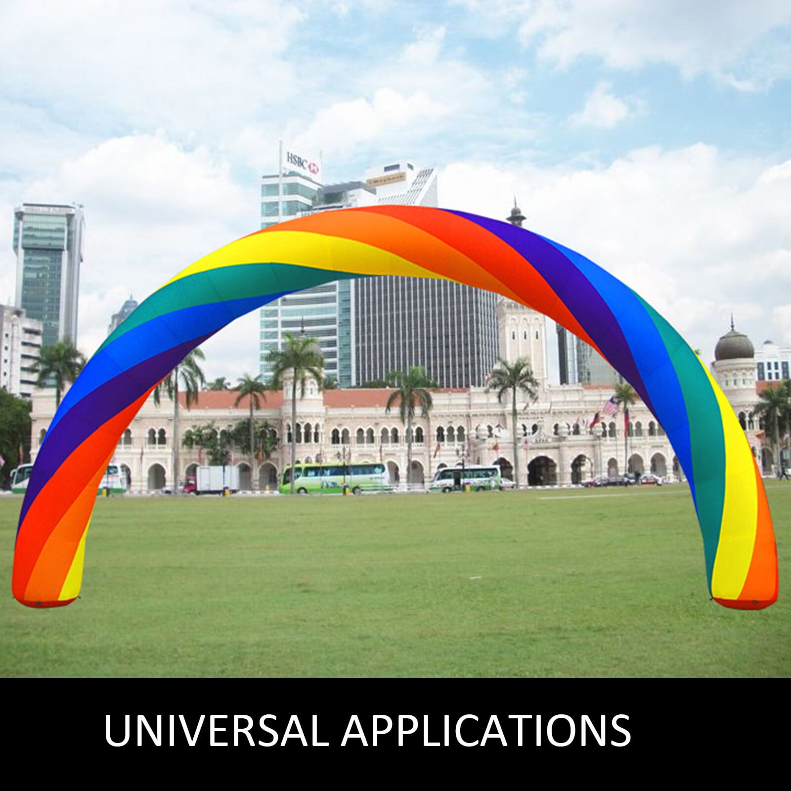 Inflatable Rainbow Arched Door Advertising Arch 26 x 10 ft for Holiday ...