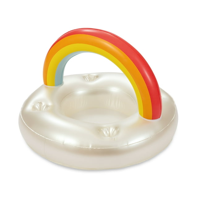 Inflatable Rainbow Beverage Holder Pool Float, Adults - Walmart.com