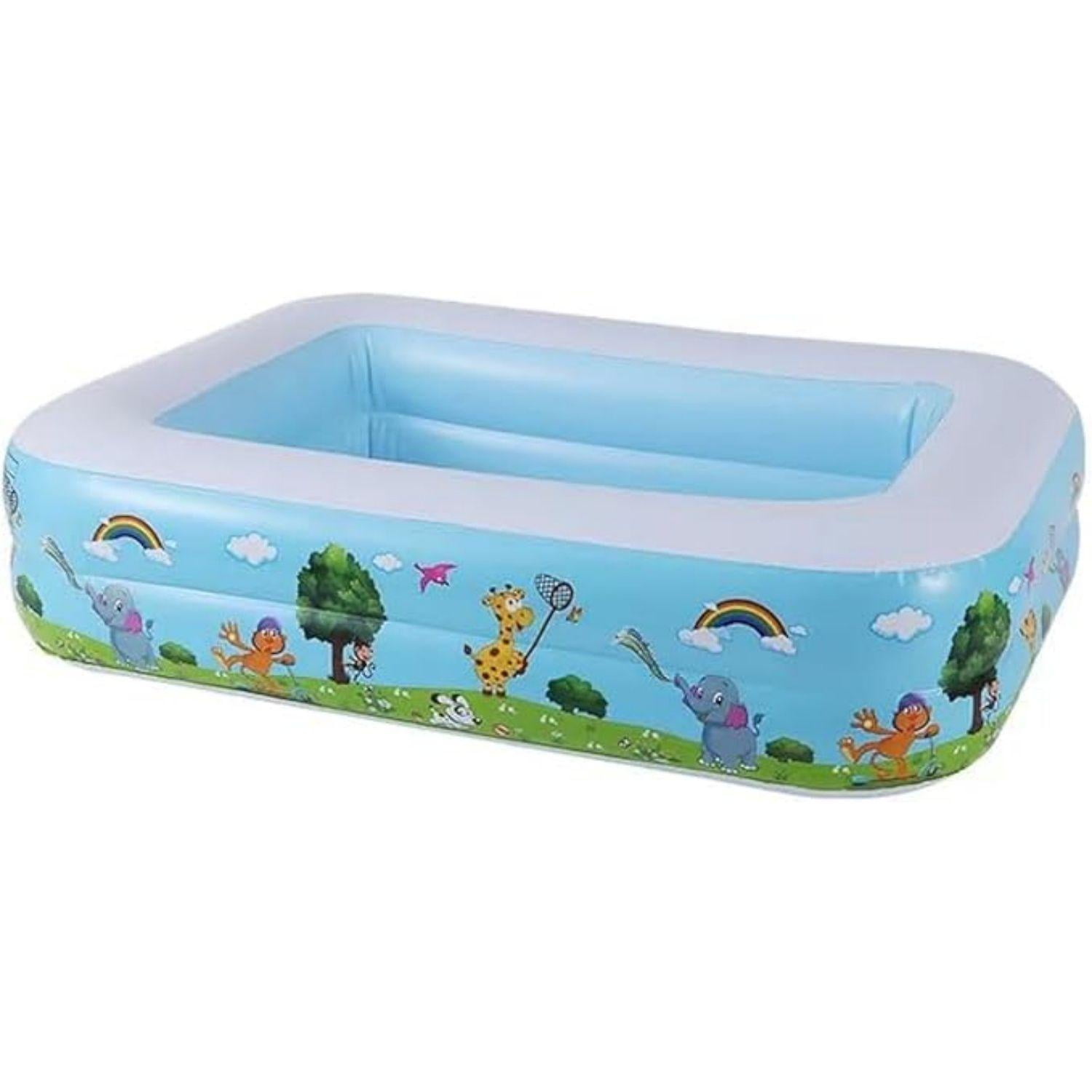 Inflatable Rectangle Swimming Pool 120cmx90cm, Above Ground Rectangular ...