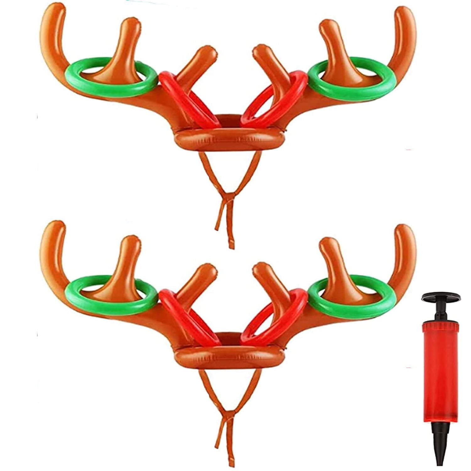 Inflatable Reindeer Antler Ring Toss Game,Antler Hat with Rings ...