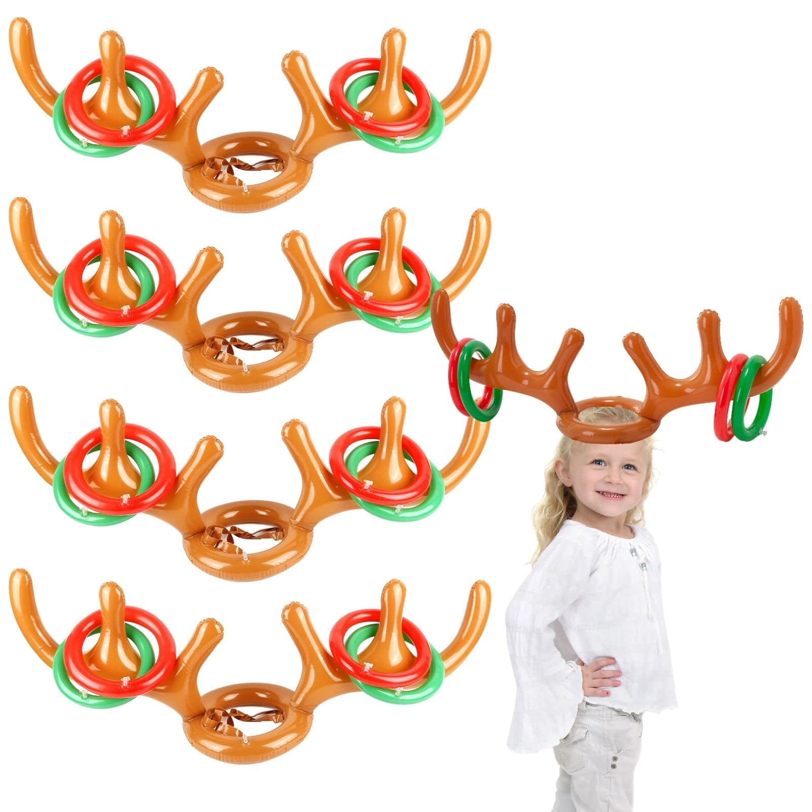 Inflatable Reindeer Antler Ring Toss Game, Christmas Party Games ...