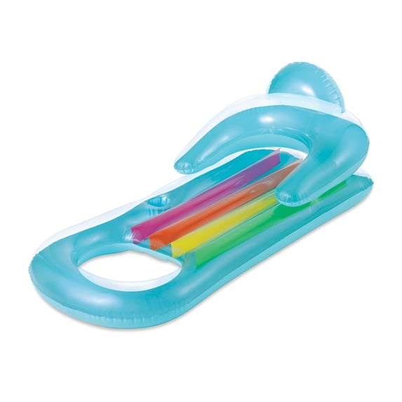Inflatable Relaxing Lounge Pool Float, Blue, for Adults, Unisex ...