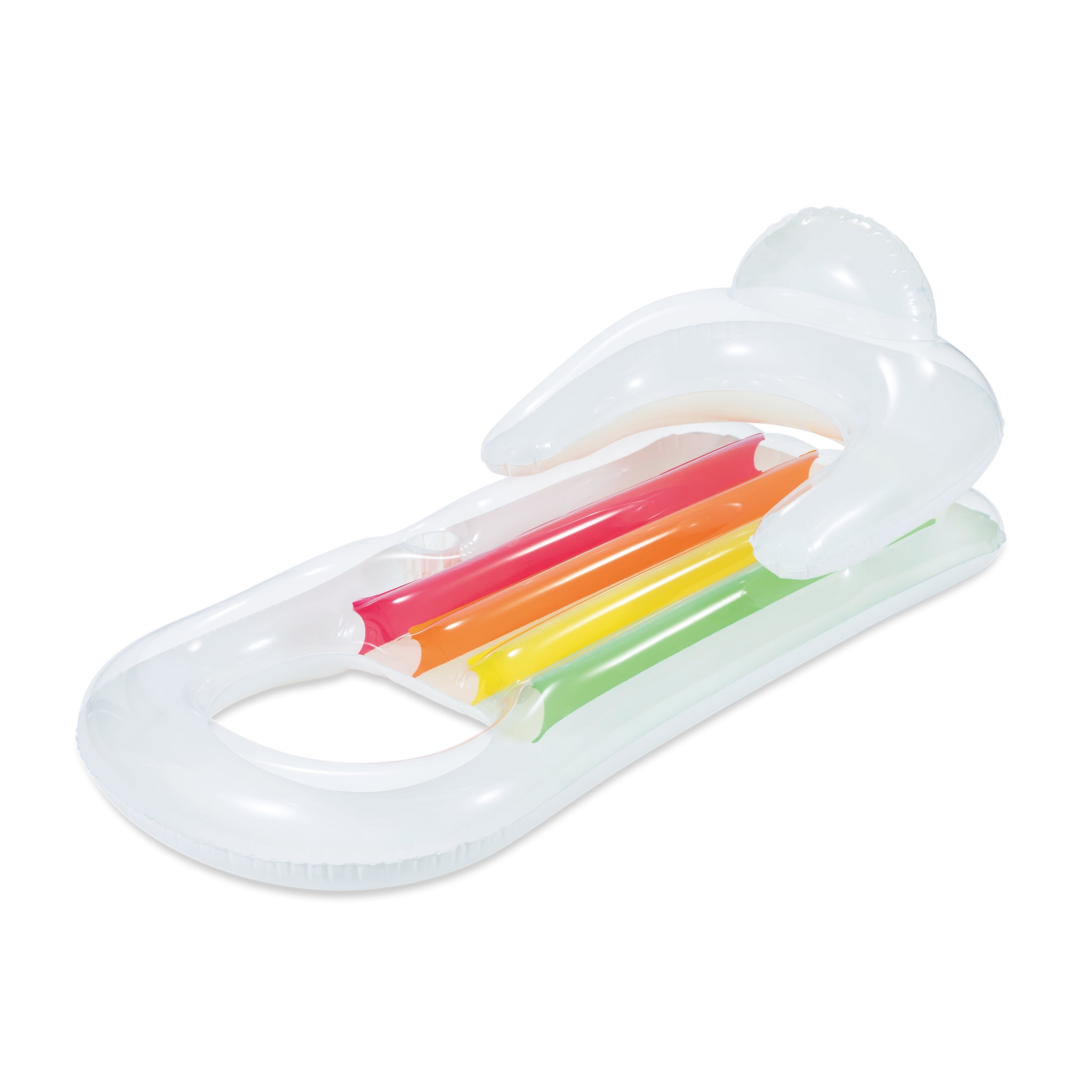 Inflatable Relaxing Lounge Pool Float, White, for Adults, Unisex ...