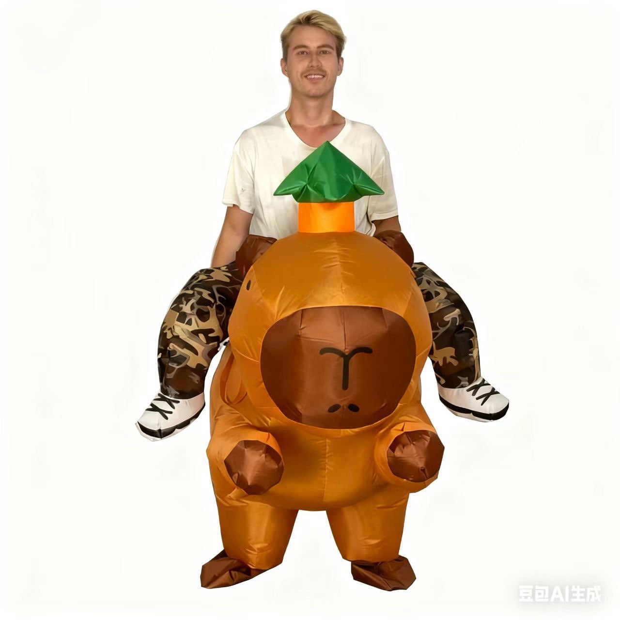 Inflatable Ride-On Carrot Costume - Cartoon Vegetable Outfit for ...