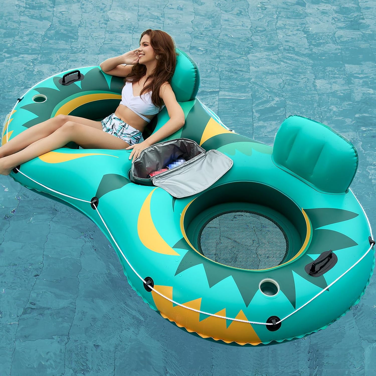 Inflatable River Tube Float - 2 Person Heavy Duty River Float Pool ...