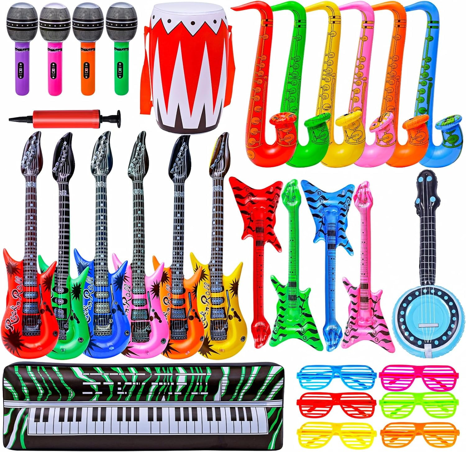 Inflatable Rock Star Toy Set, Party Decorations Inflatable Party Props ...