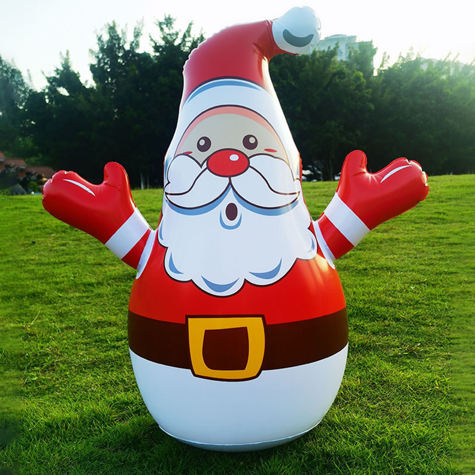 Inflatable Santa LED Illuminated PVC Happy Face Christmas Inflatable ...