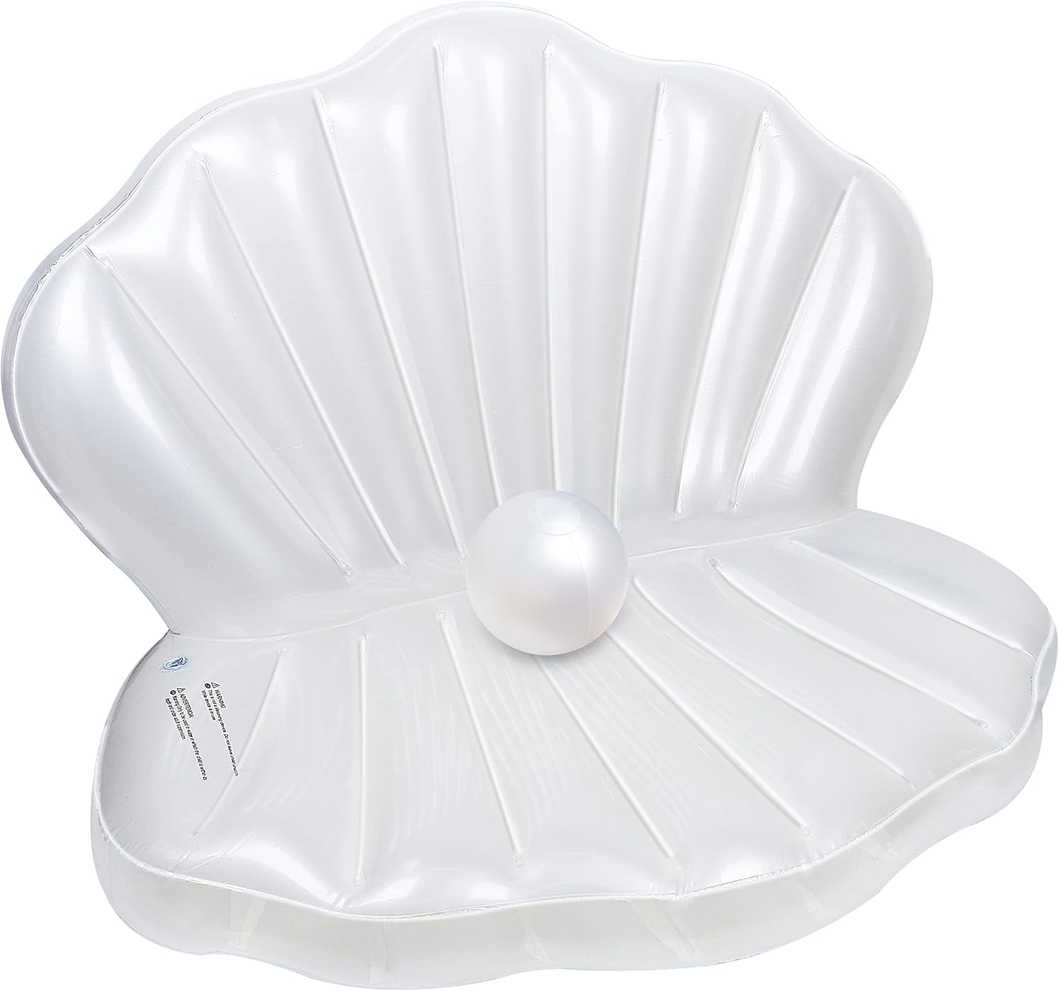 Inflatable Seashell Pool Float, Giant Clam Air-Filled Toys with Pearl ...