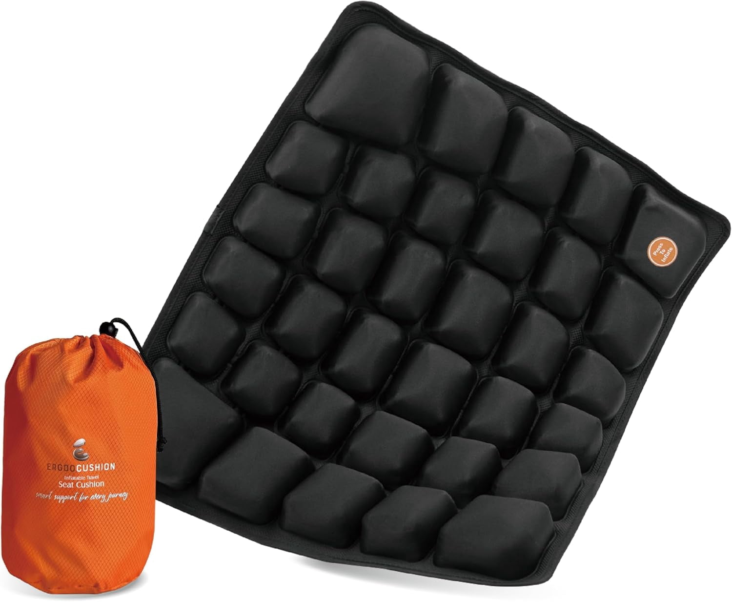 Inflatable Seat Cushion for Airplane & Travel – Portable Inflatable Pad ...