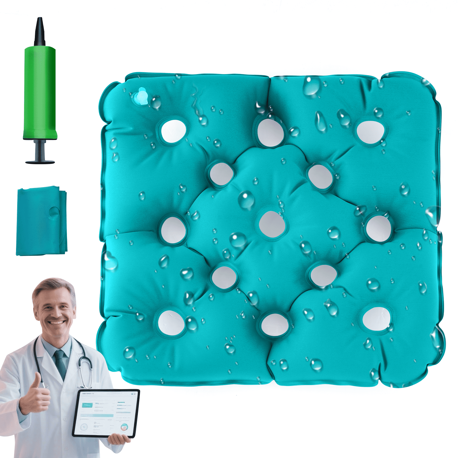 Inflatable Seat Cushions for Pressure Relief, Air Waffle Cushion for ...