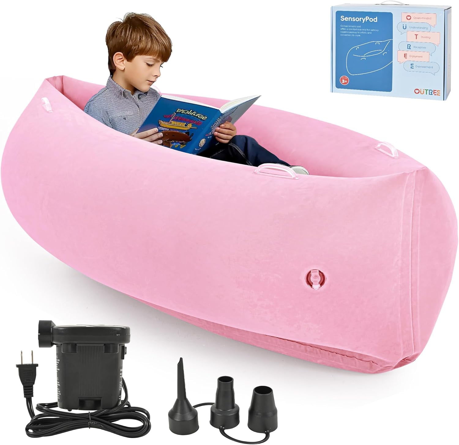 Inflatable Sensory Chair for Kids, 60" with Electric Air Pump, Sensory ...