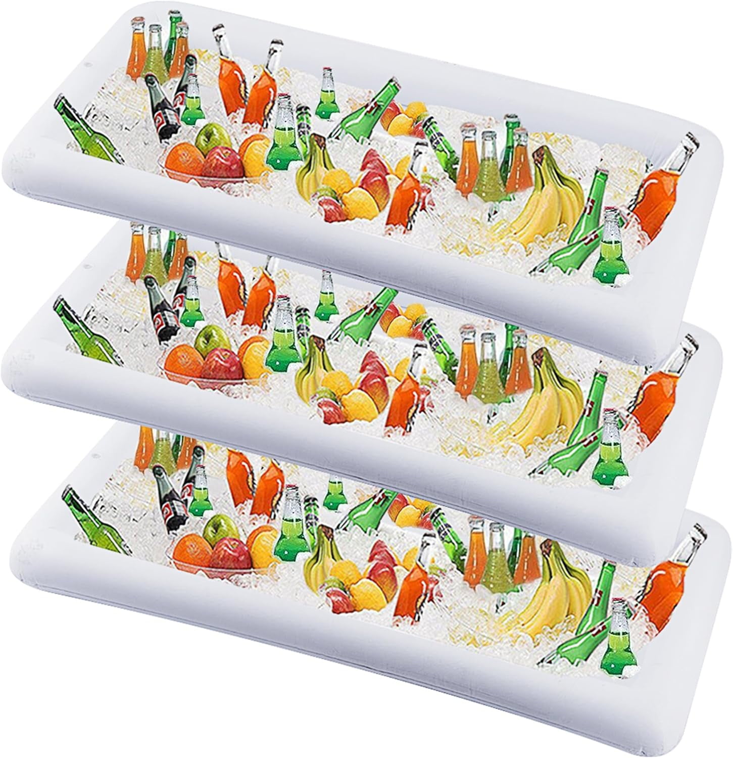 Inflatable Serving Bar, 3 Pack Ice Serving Buffet Salad Cooler Food ...