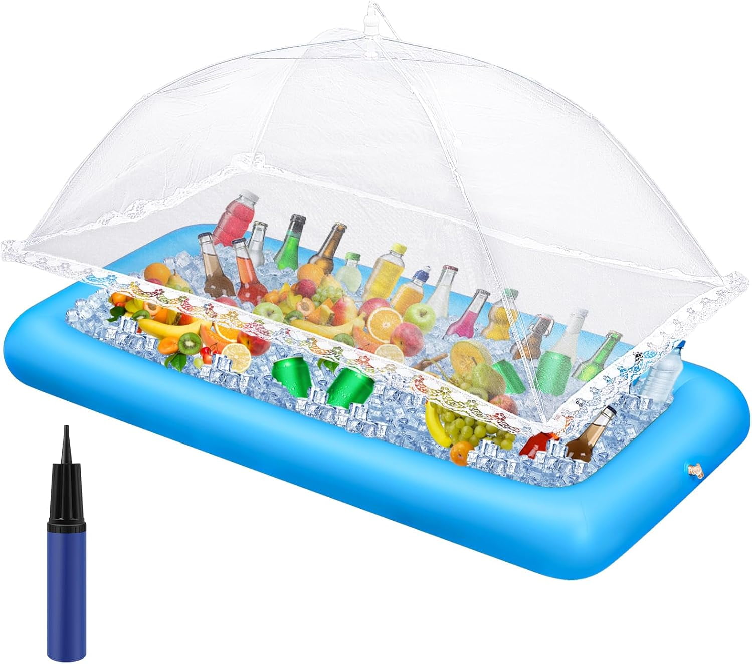 Inflatable Serving Bar Kit Includes Salad Buffet Tray with Drain Plug ...