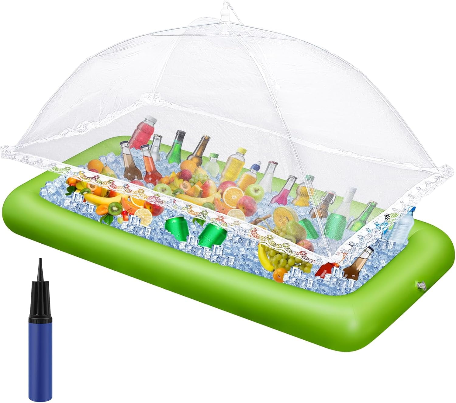 Inflatable Serving Bar Kit Includes Salad Buffet Tray with Drain Plug ...