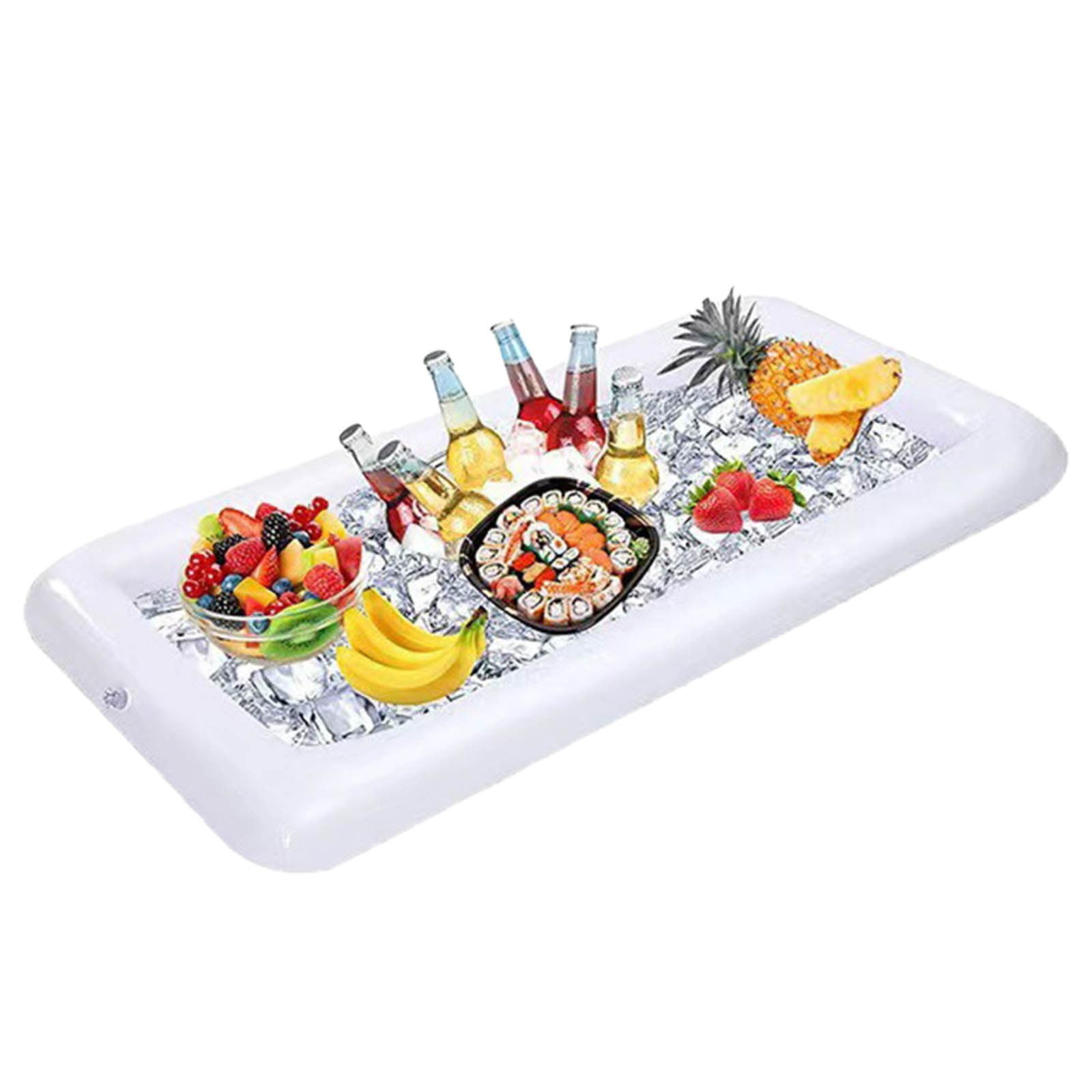 Inflatable Serving Bar Pool Water Surface Food Holder Salad Ice Tray ...