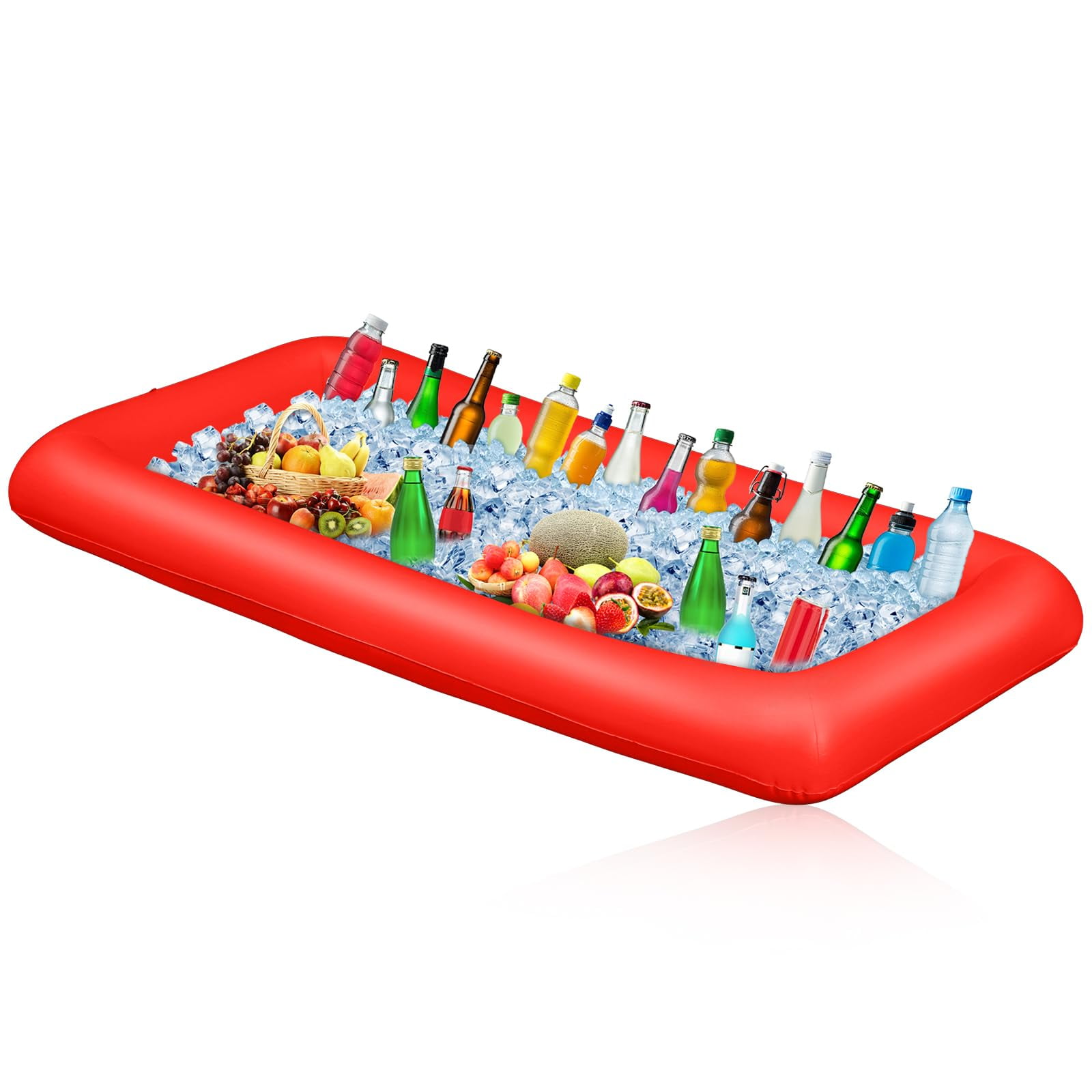 Inflatable Serving Bar with Drain Plug 52 x 24 x 5'' Inflatable Ice ...