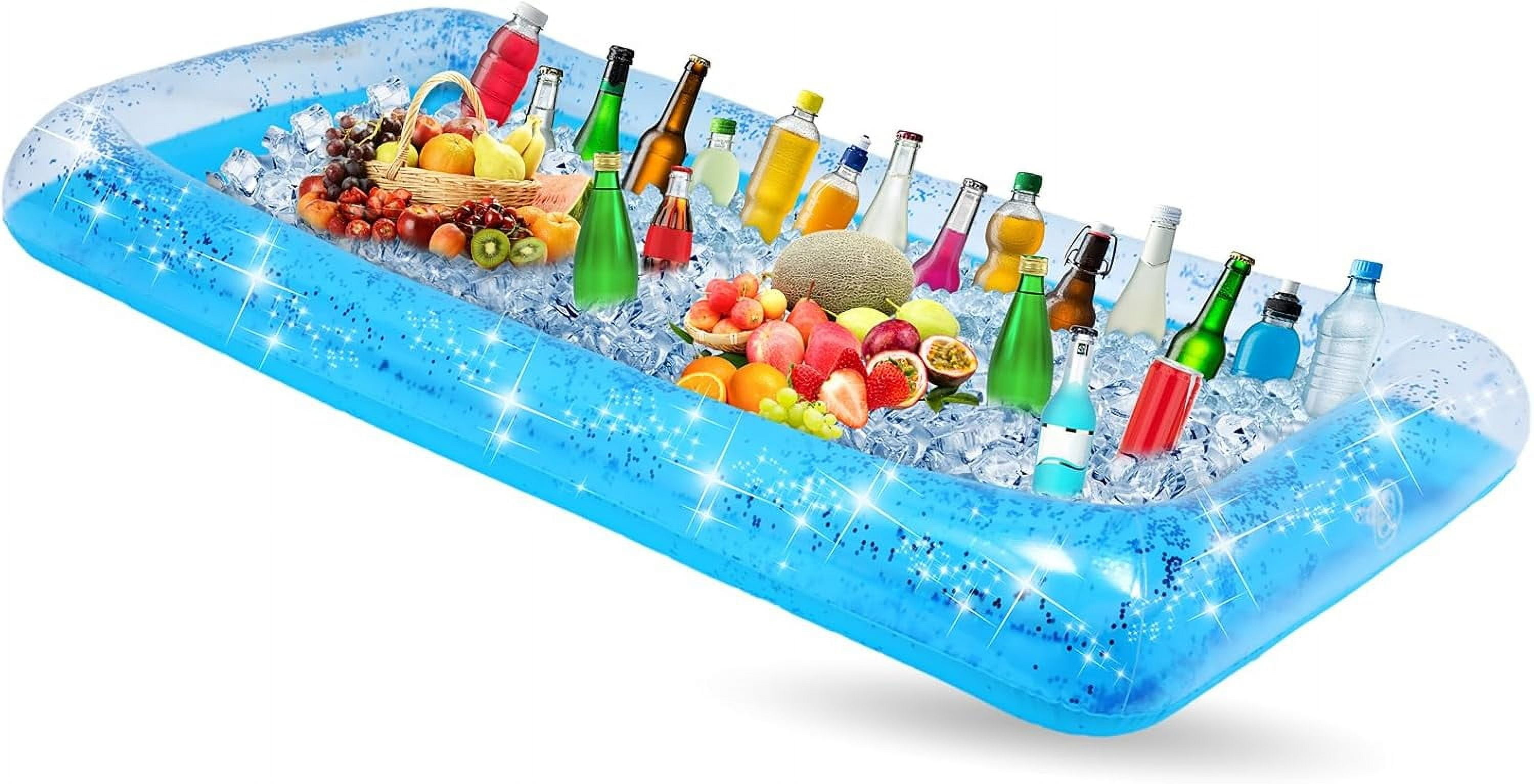 Inflatable Serving Bar with Drain Plug 52 x 24 x 5'' Inflatable Ice ...
