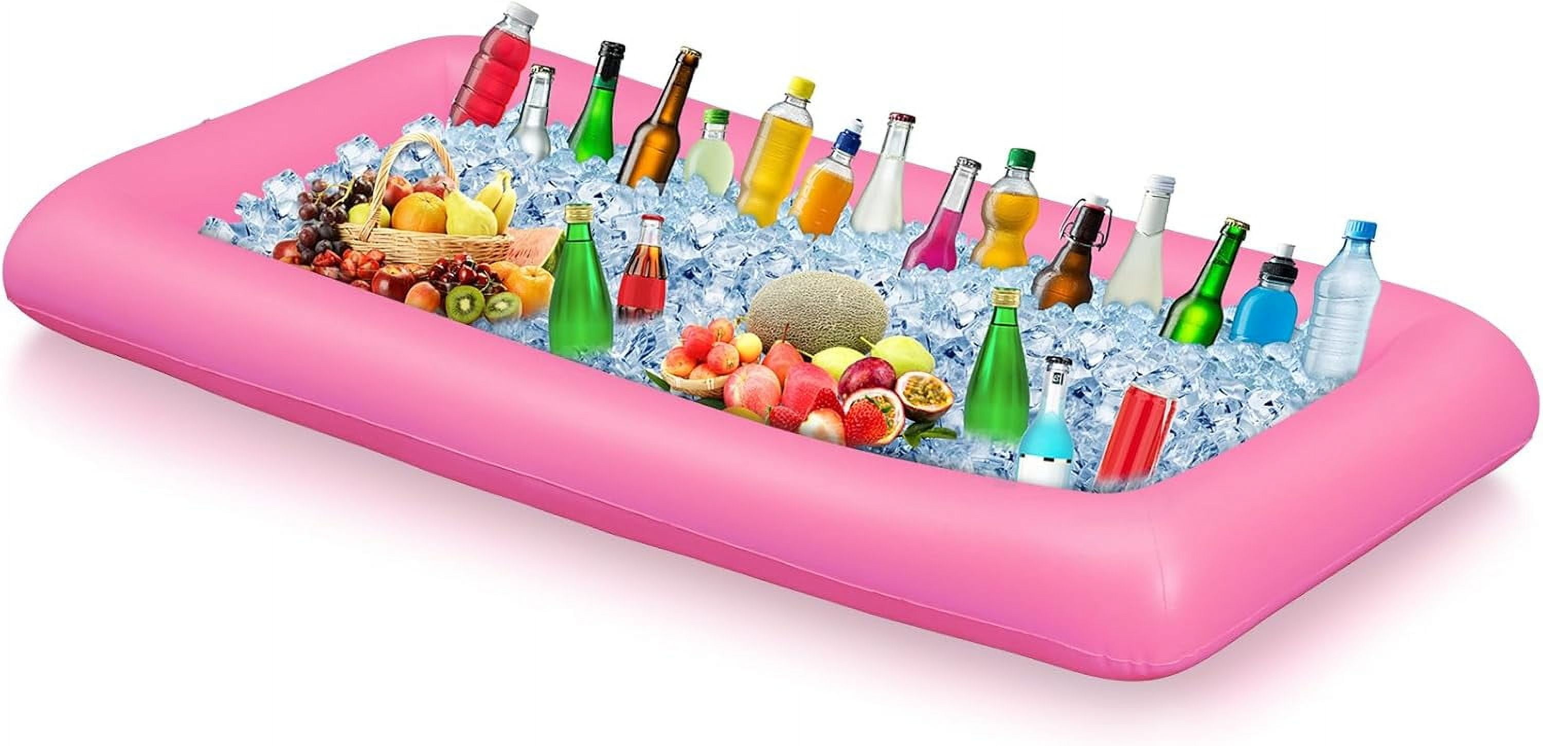 Inflatable Serving Bar with Drain Plug 52 x 24 x 5'' Inflatable Ice ...