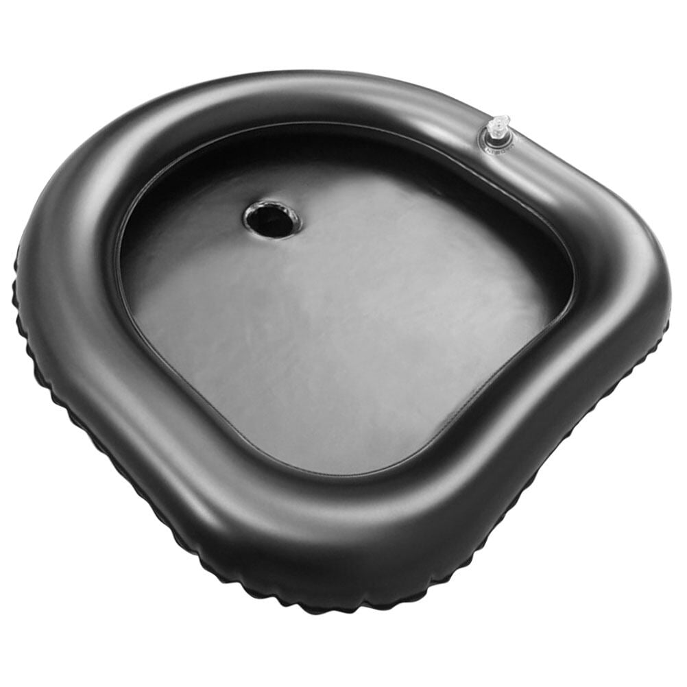 Homoyoyo Inflatable PVC Shampoo Basin Black Comfortable for Bathroom ...