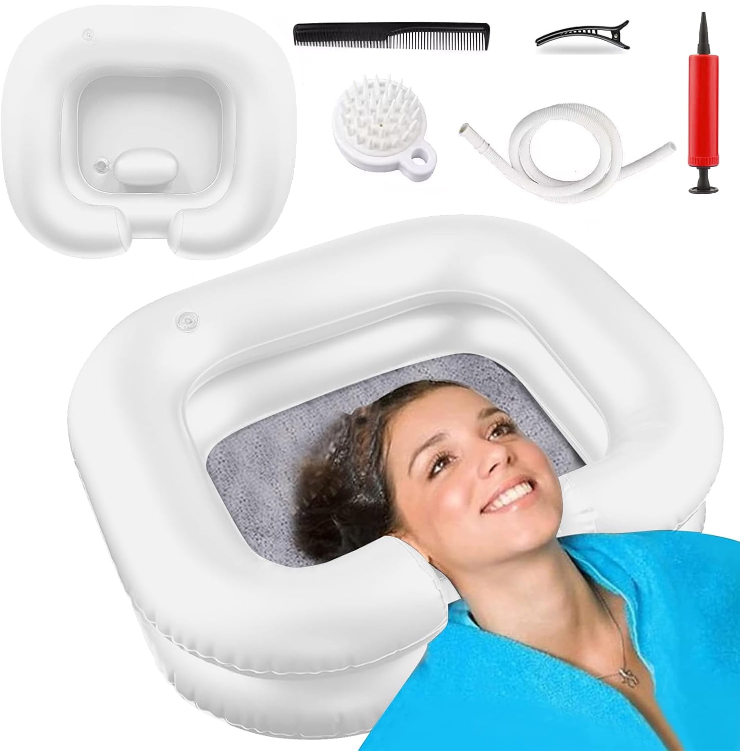 Inflatable Shampoo Basin - Portable Shampoo Bowl, Hair Washing Basin ...
