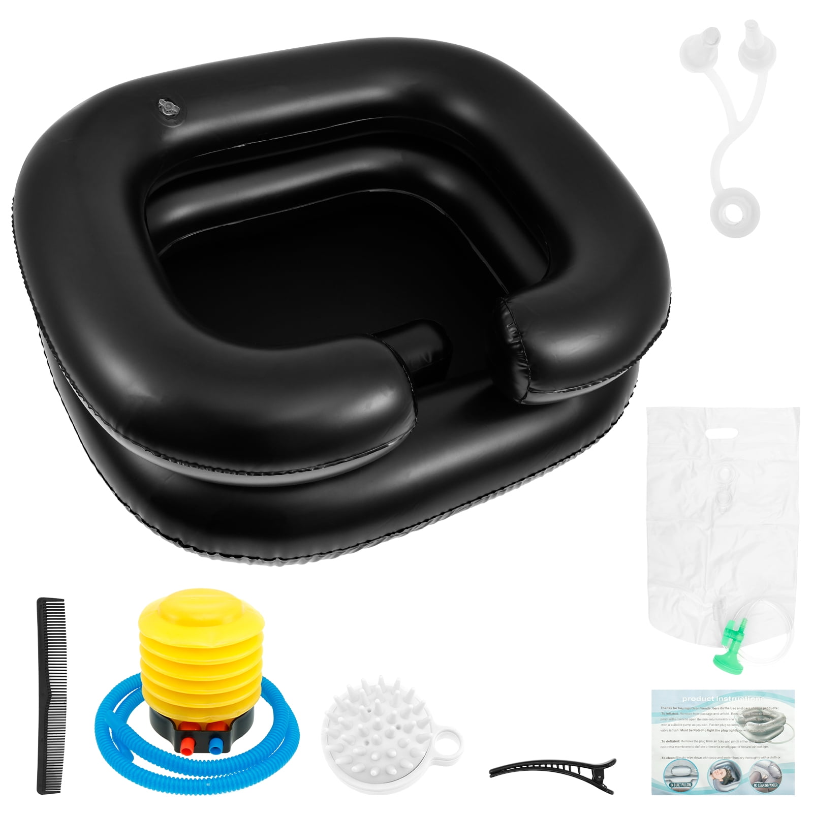 Inflatable Shampoo Basin Waterproof Inflatable Shampoo Bowl Foldable ...