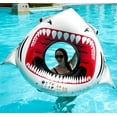 Inflatable Pool Float - Shark Swimming Ring - Fun Beach Floaties ...