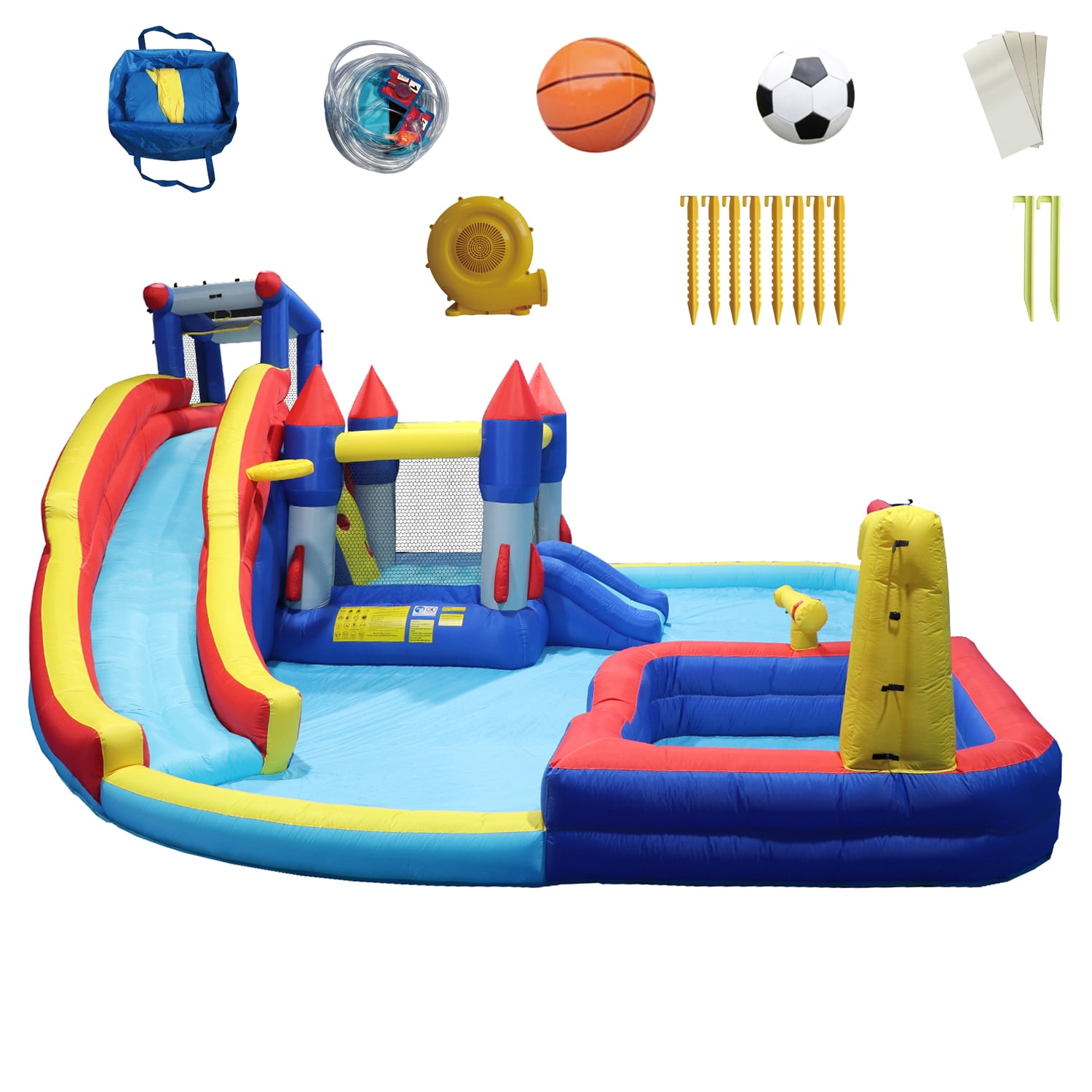 Inflatable Slide Water Park Complete Setup for Kids 3 - 10, Summer ...