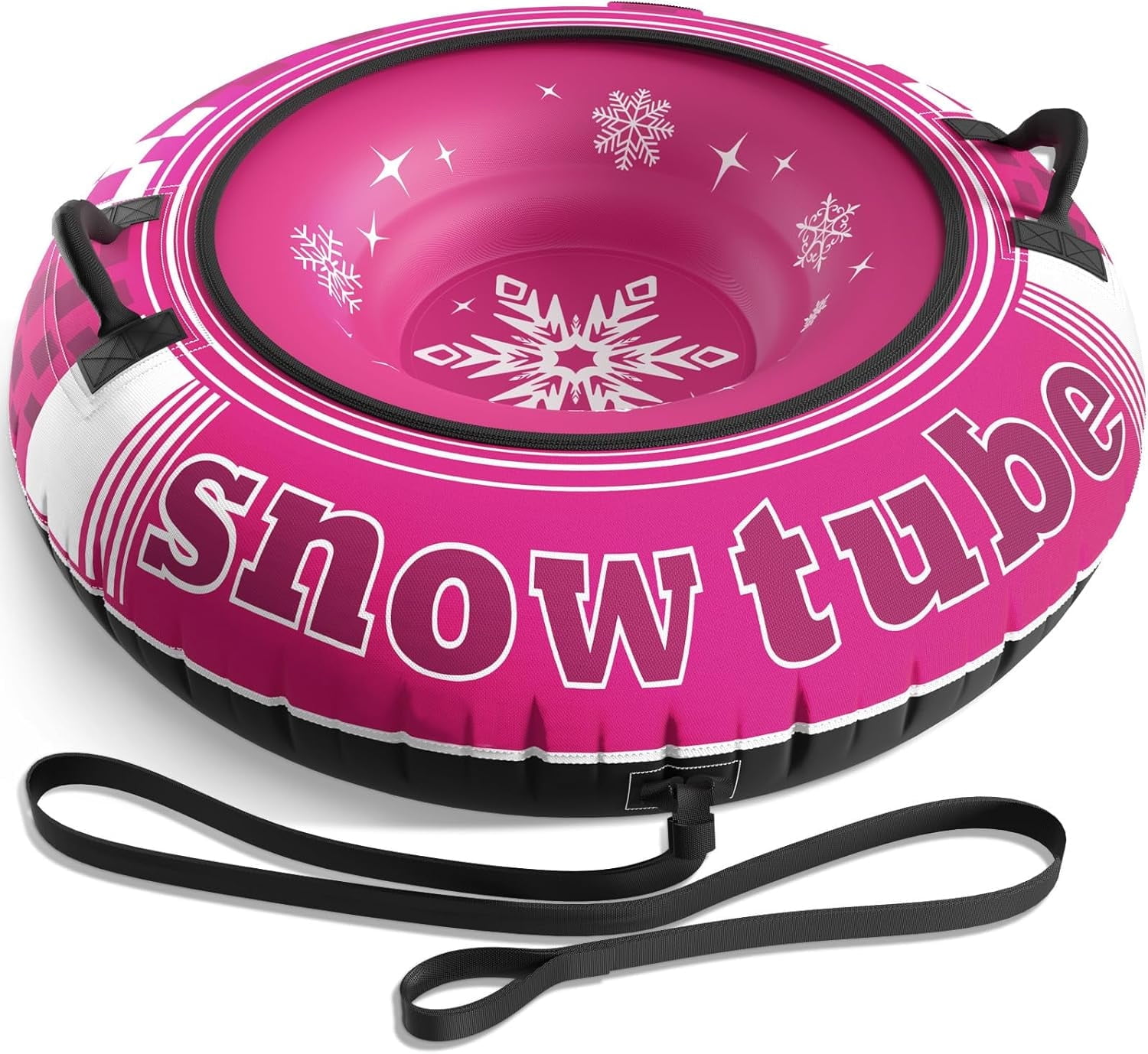 Inflatable Snow Tube Sled - 48’’ Heavy Duty Snow Tubes for Sledding ...