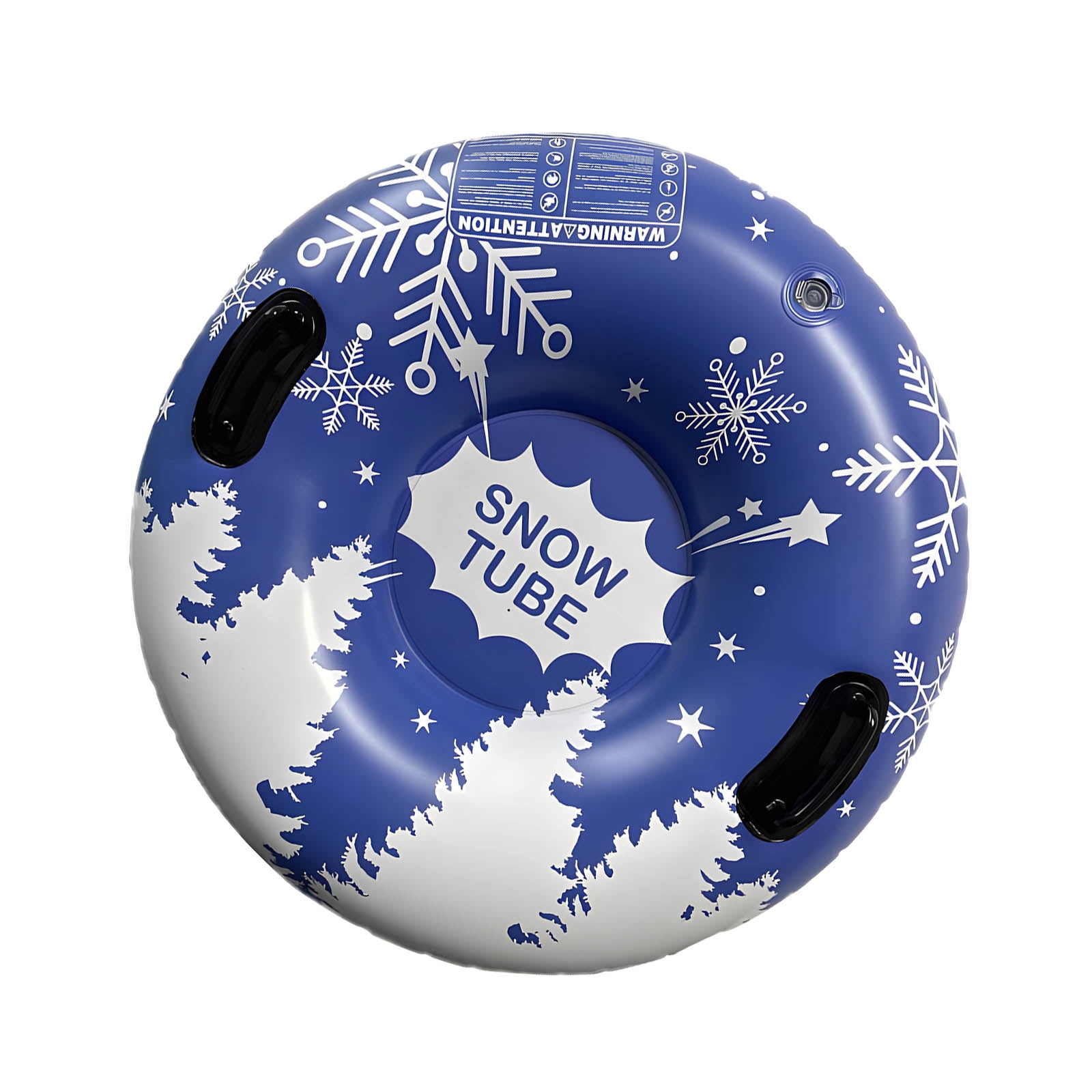 Inflatable Snow Tube Sled with Handles Inflatable Ski Rings PVC ...