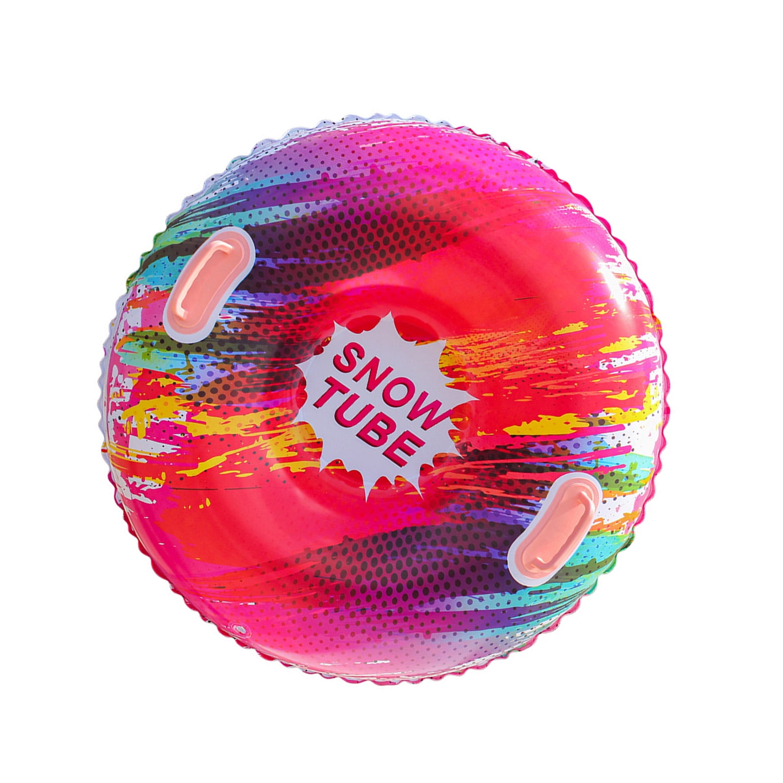 Inflatable Snow Tube Sled with Handles Thicken Tubing Winter Snows Tube ...