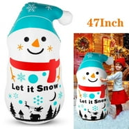 Airblown Inflatables Animated Penguin with Snowman on Bobsled - Walmart.com