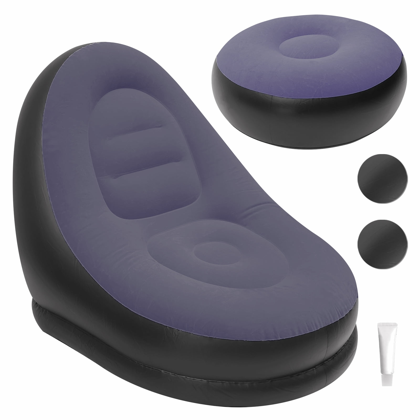 Inflatable Sofa with Ottoman Portable Inflatable Couch Foldable ...