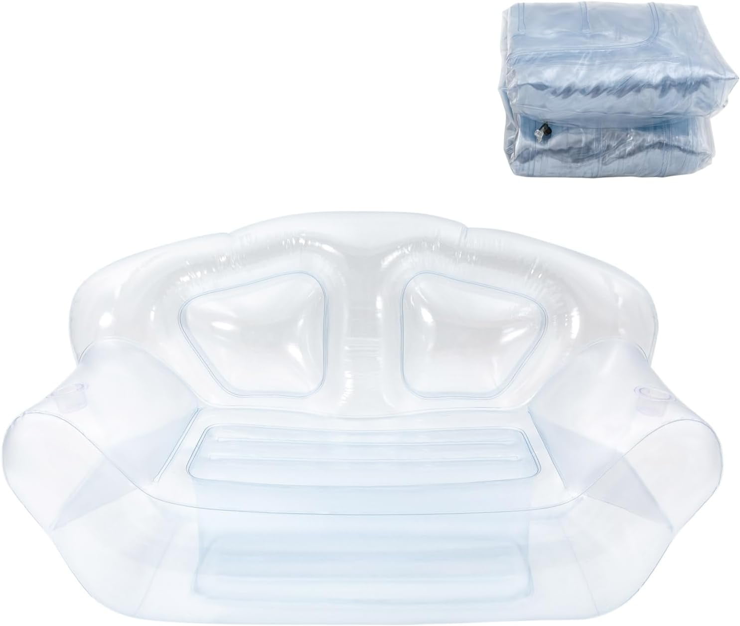 Inflatable Sofa Seat, Portable Double Person Blow UP Chairs Inflatable Couch Air Couch 396 ...