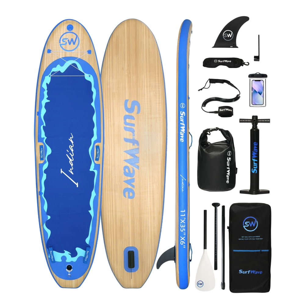 Inflatable Stand Up Paddle Board 11'x34"x6" with Accessories - Non-slip ...