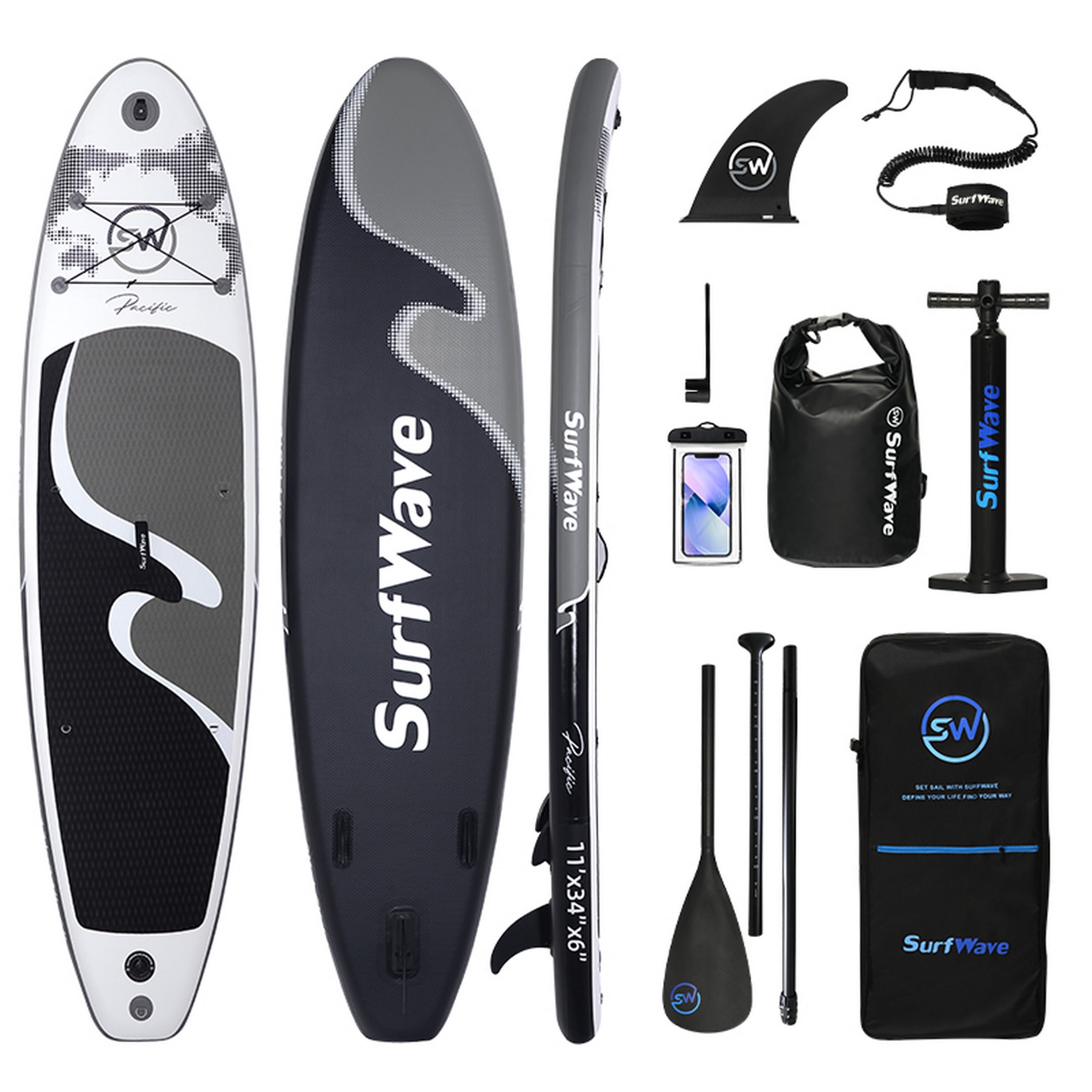 Inflatable Stand Up Paddle Board For Adult, SEGMART 11' Inflatable ...