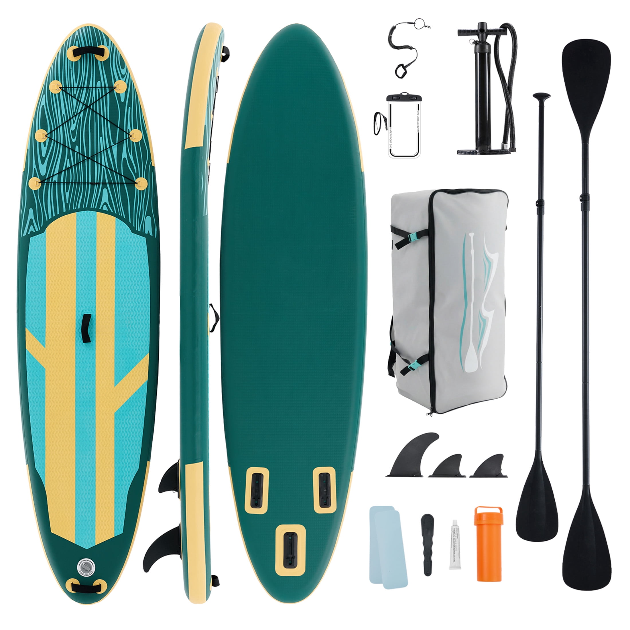 EDX 10.6 ft Inflatable Stand Up Paddle Board, 33" Wide SUP with Paddle ...