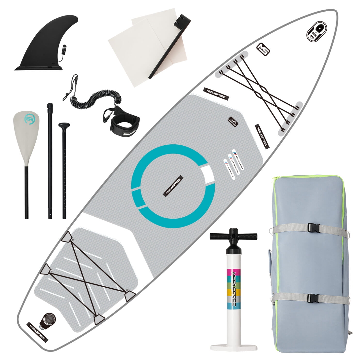 11'6" Inflatable Stand Up Paddle Board, Ultra-Light SUP Paddleboard ...