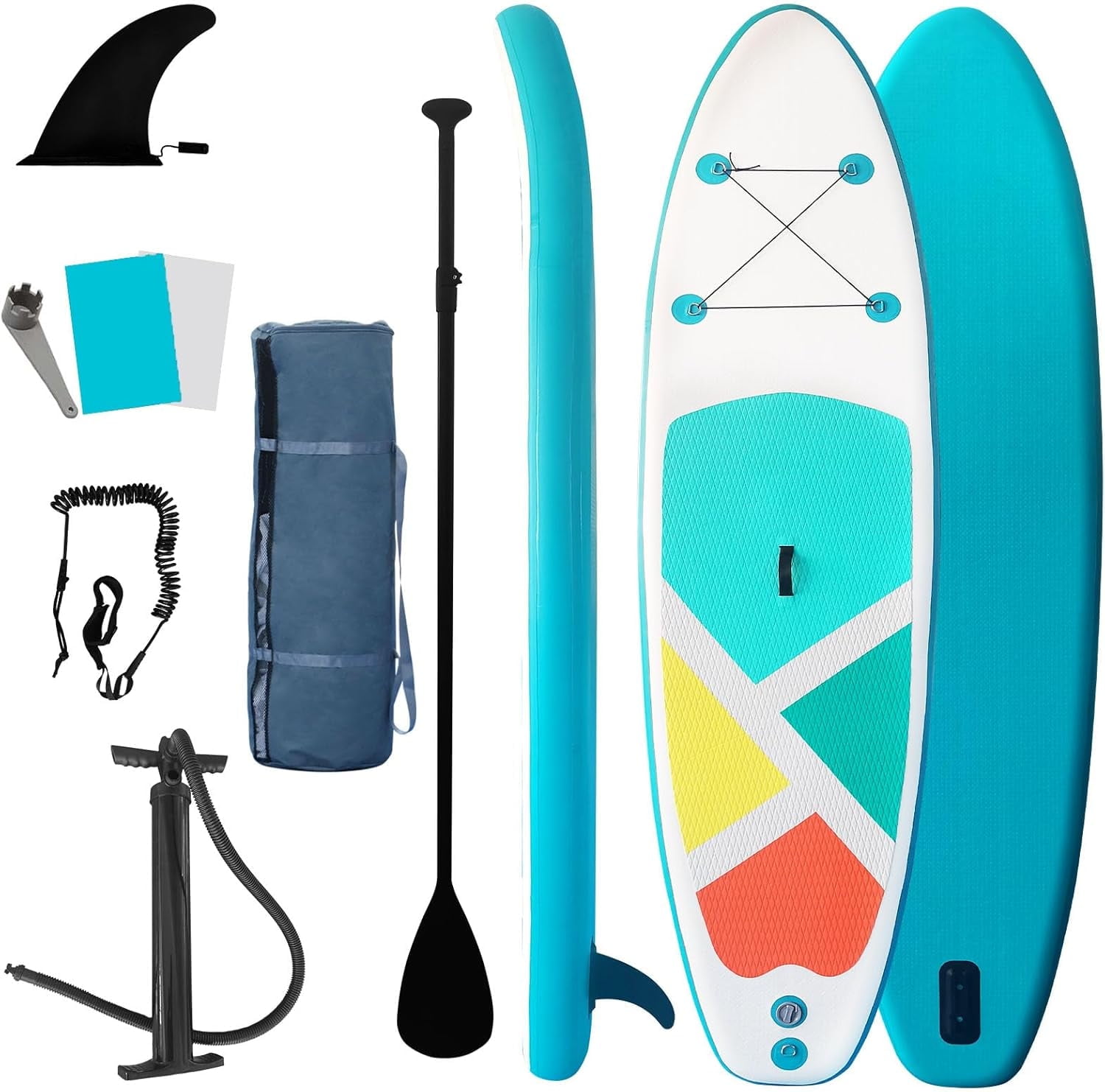 Inflatable Stand-Up Paddle Boards for Adults, QILEBA 10ft Extra Wide ...