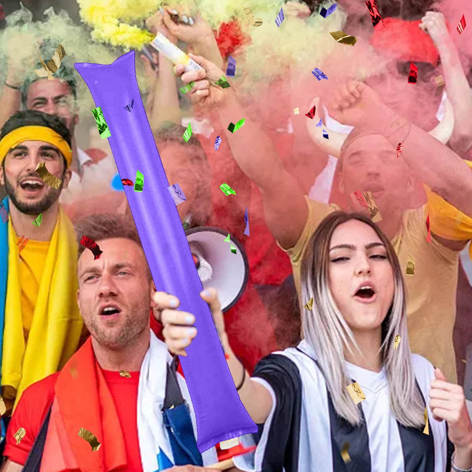 Inflatable Sticks For And Sports Events. Loud Cheerleading Sticks Girl ...