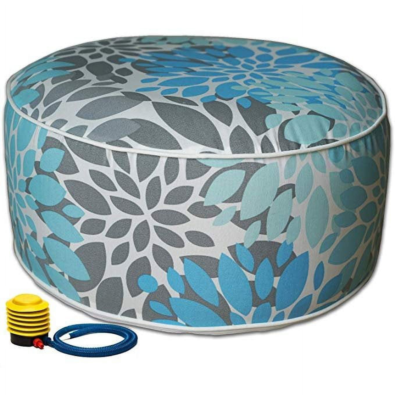 Inflatable Stool Ottoman Used for Kids or Adults (Blue, Polyester ...