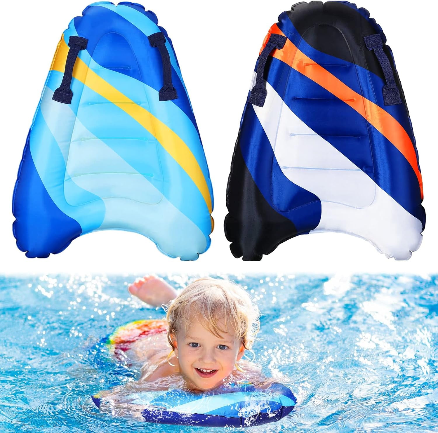 Inflatable Surf Body Board with Handles, Inflatable Surfboard for Beach ...