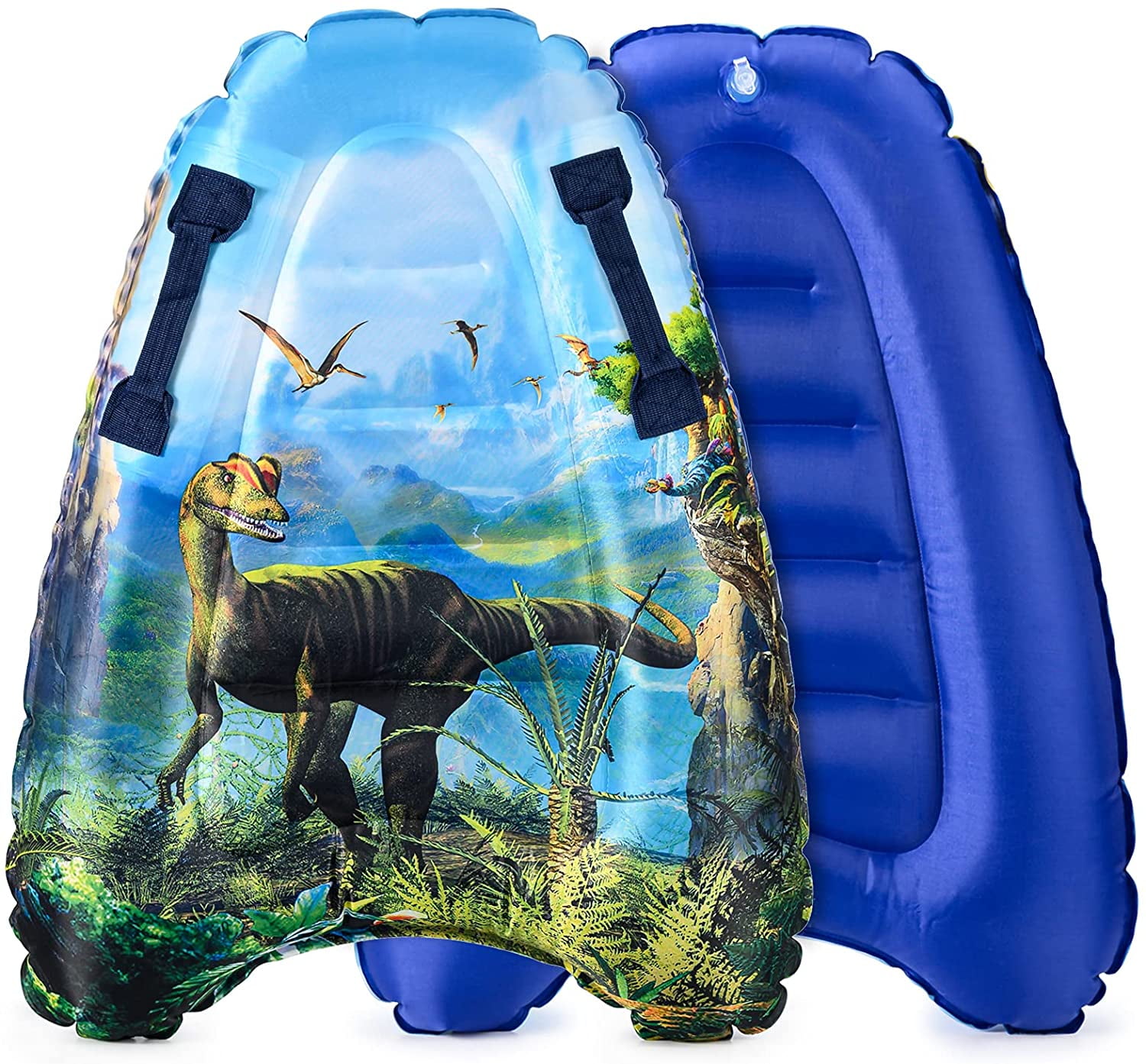 Inflatable Surf Body Board with Handles, Lightweight Swimming Floating ...