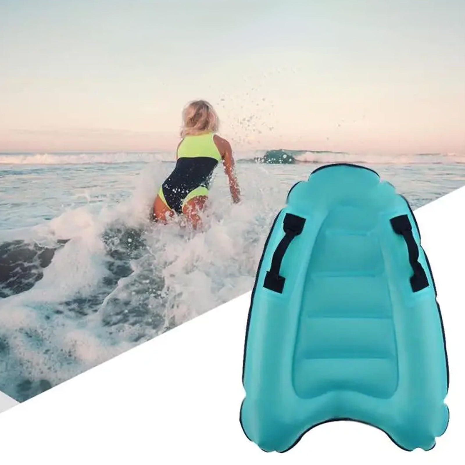 Inflatable Surfboard Bodyboard with Handles,Lightweight,Portable Soft ...