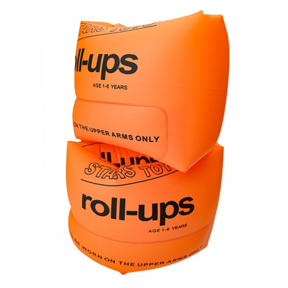 Inflatable Swim Rollup Arm Bands, 2 Pack Float Sleeves Swimming ...