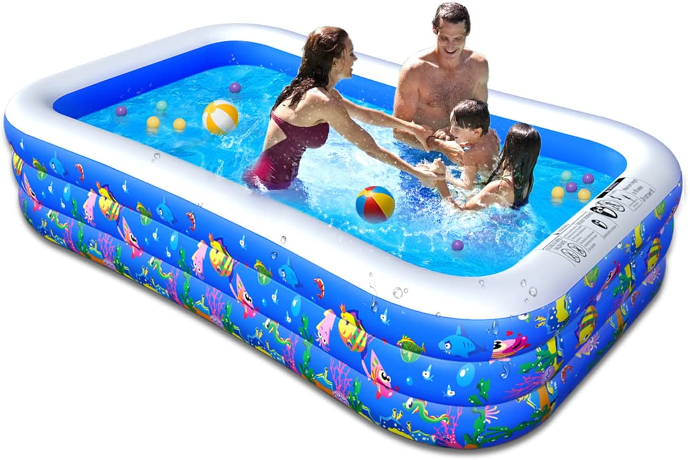 Swimming Pool, 120" x 72" x 22" Kiddie Pools, Family Lounge Pools ...