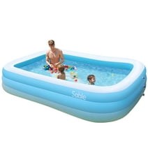 Bluescape Blue Deluxe Comfort Inflatable Family Swimming Pool, 4 Seats ...